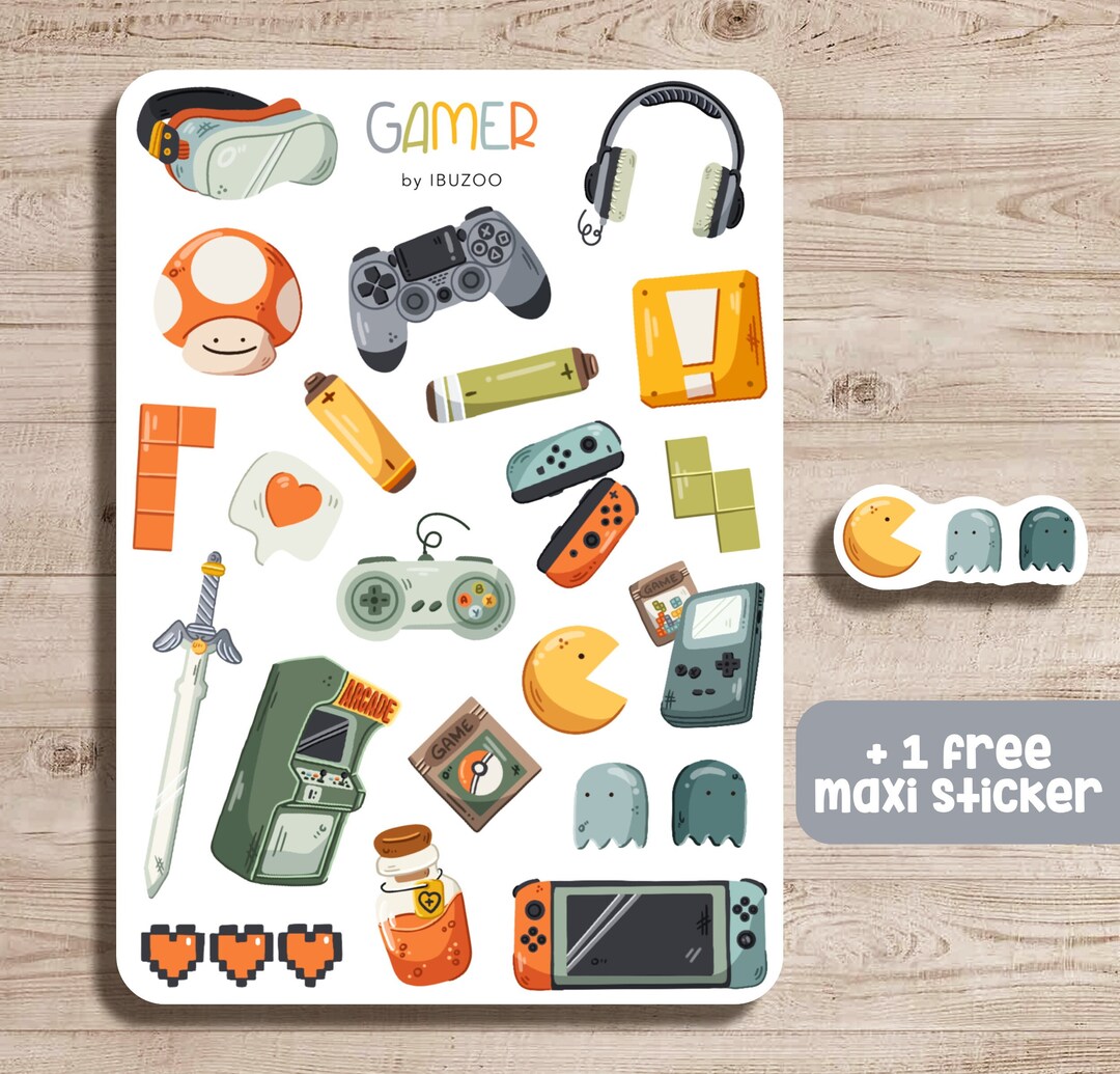 Sticker Sheet Gamers Bullet Journal Stickers Scrapbook Stickers Planner ...