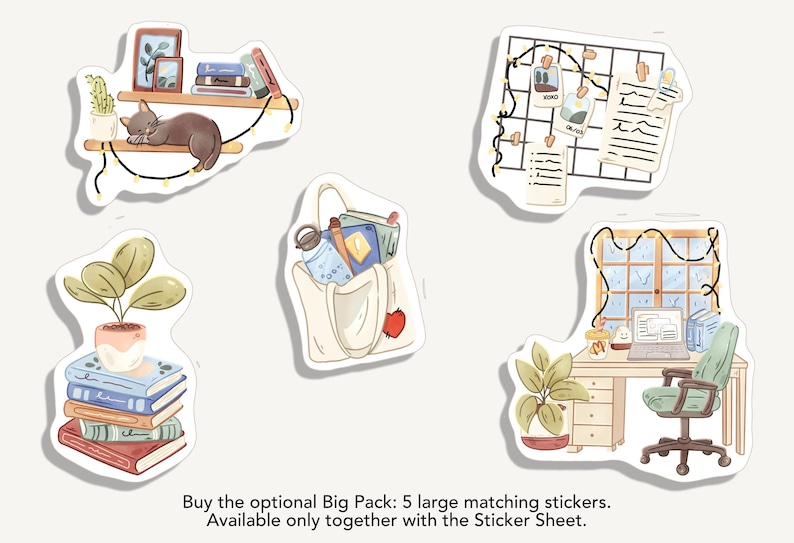 Sticker Sheet Lofi Study | Bullet Journal - Scrapbook - Planner ...