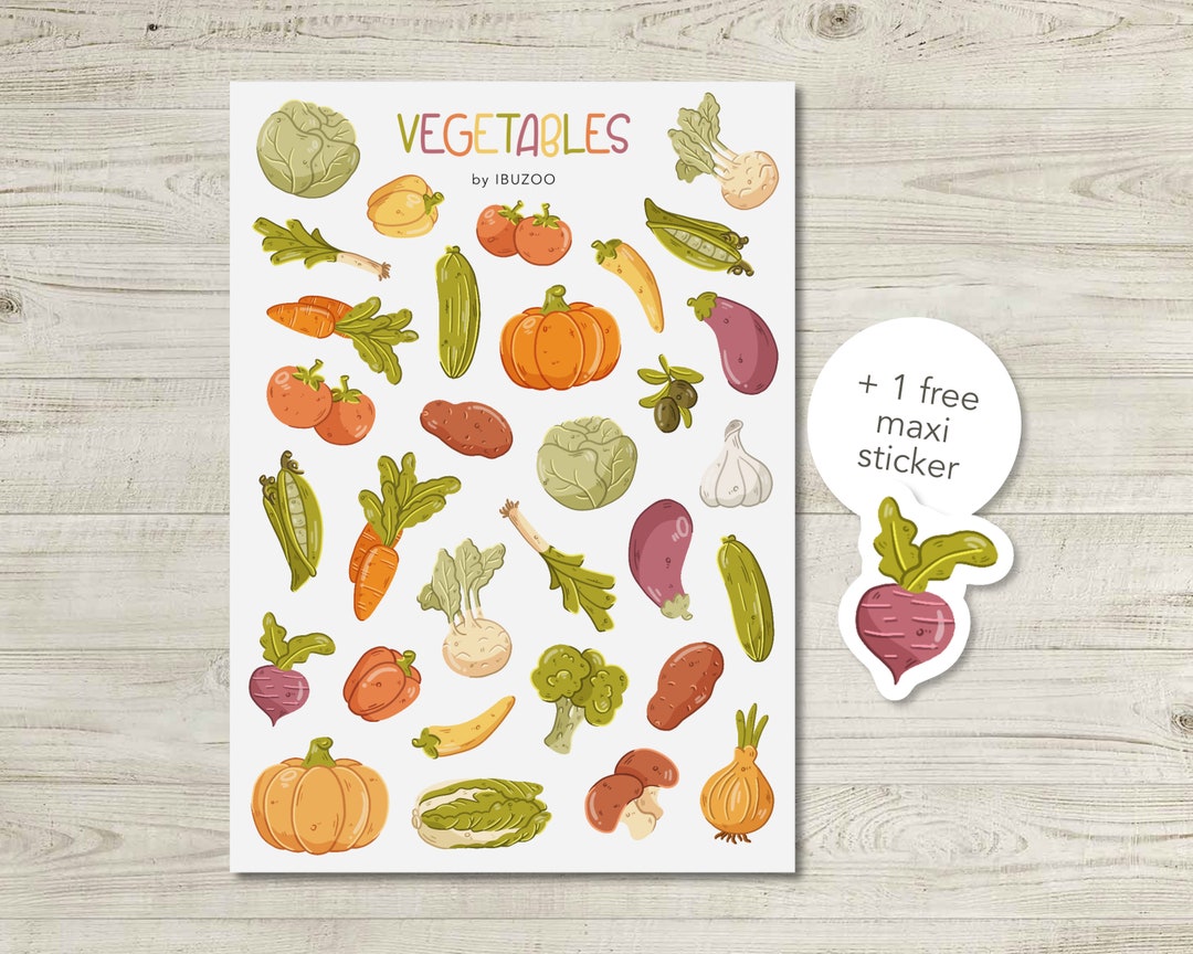 Sticker Sheet Vegetables Bullet Journal Stickers Scrapbook Stickers ...