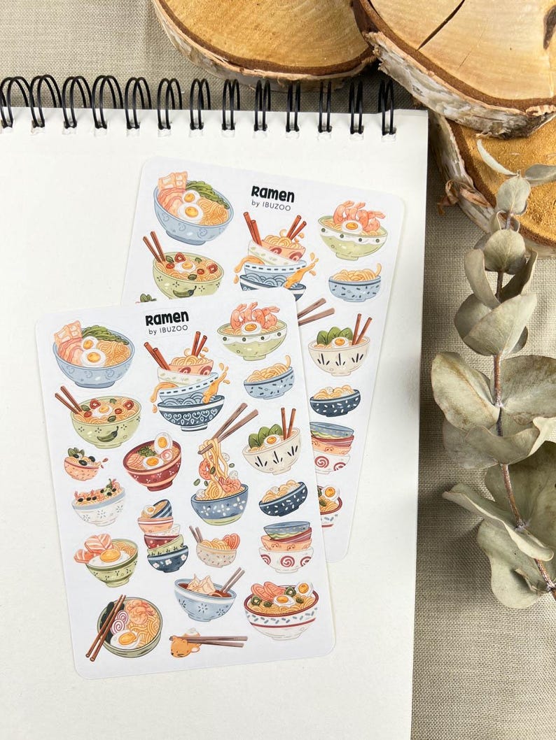 Sticker Sheet Ramen | Bullet Journal - Scrapbook - Planner - Decor ...