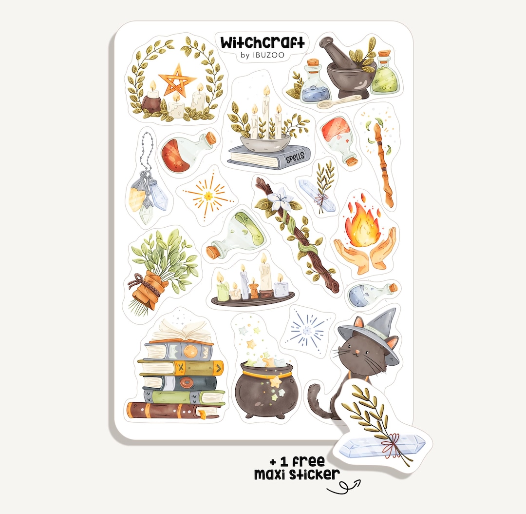 Sticker Sheet Witchcraft | Bullet Journal - Scrapbook - Planner ...