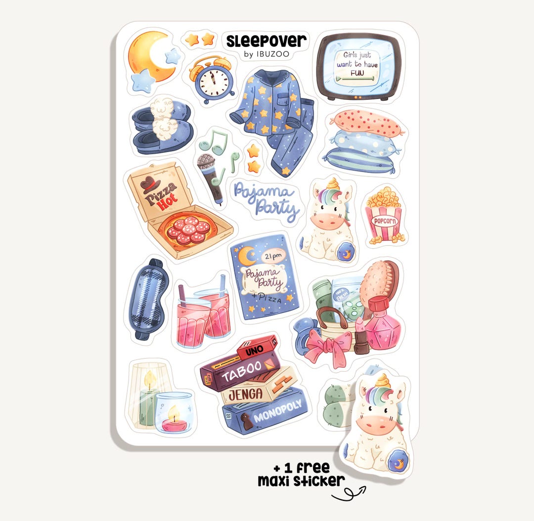 Sticker Sheet Sleepover | Bullet Journal - Scrapbook - Planner ...