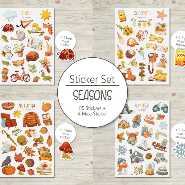 Seasons Stickers - Etsy