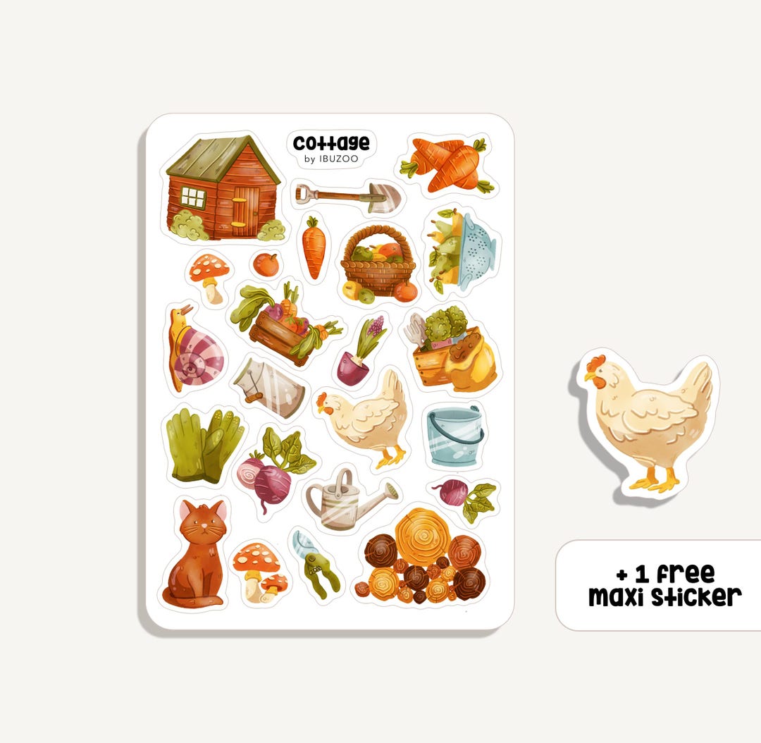 Sticker Sheet Cottage | Bullet Journal - Scrapbook - Planner ...
