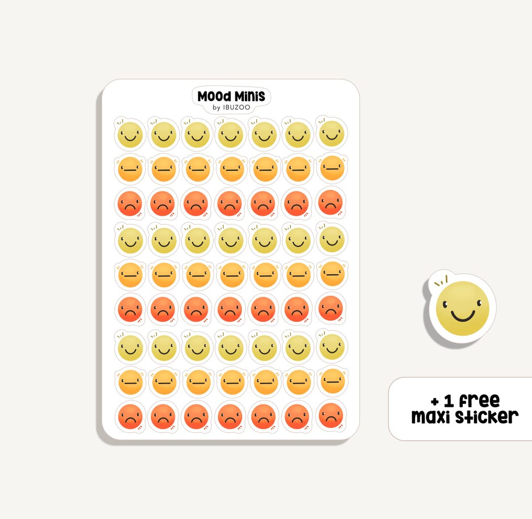 Sticker Sheet Mood Minis | Bullet Journal - Scrapbook - Planner ...