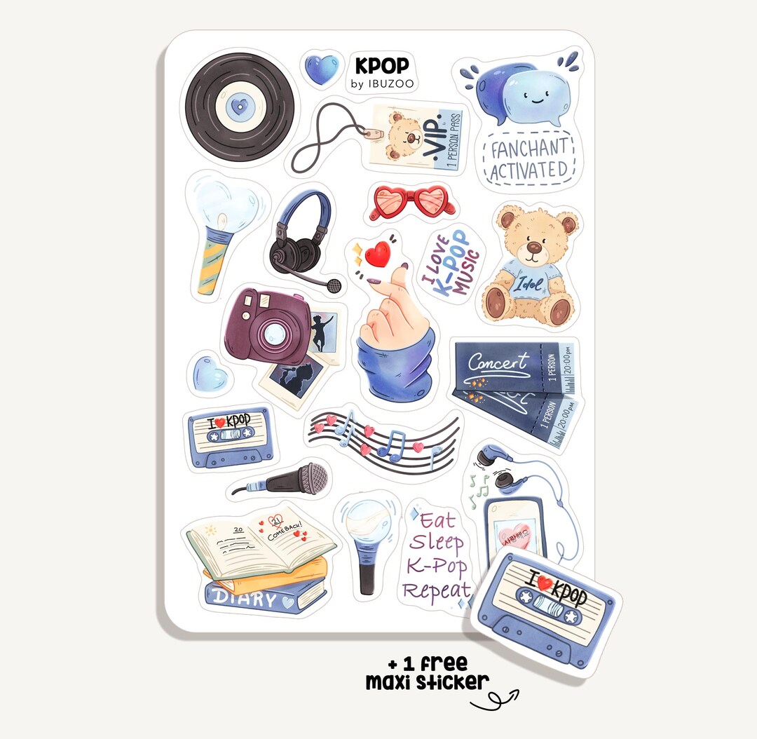 Sticker Sheet Kpop | Bullet Journal - Scrapbook - Planner - Decor ...