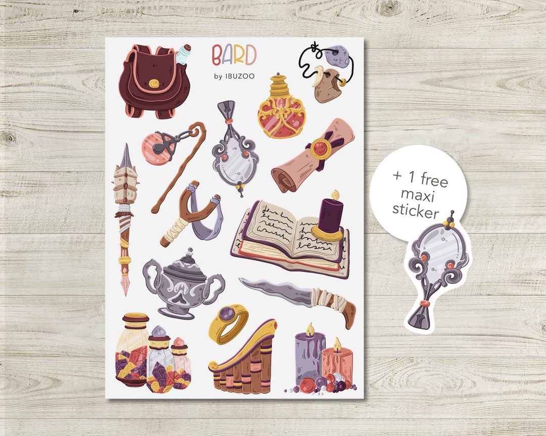 Sticker Sheet Bard Bullet Journal Stickers Scrapbook Stickers Planner ...