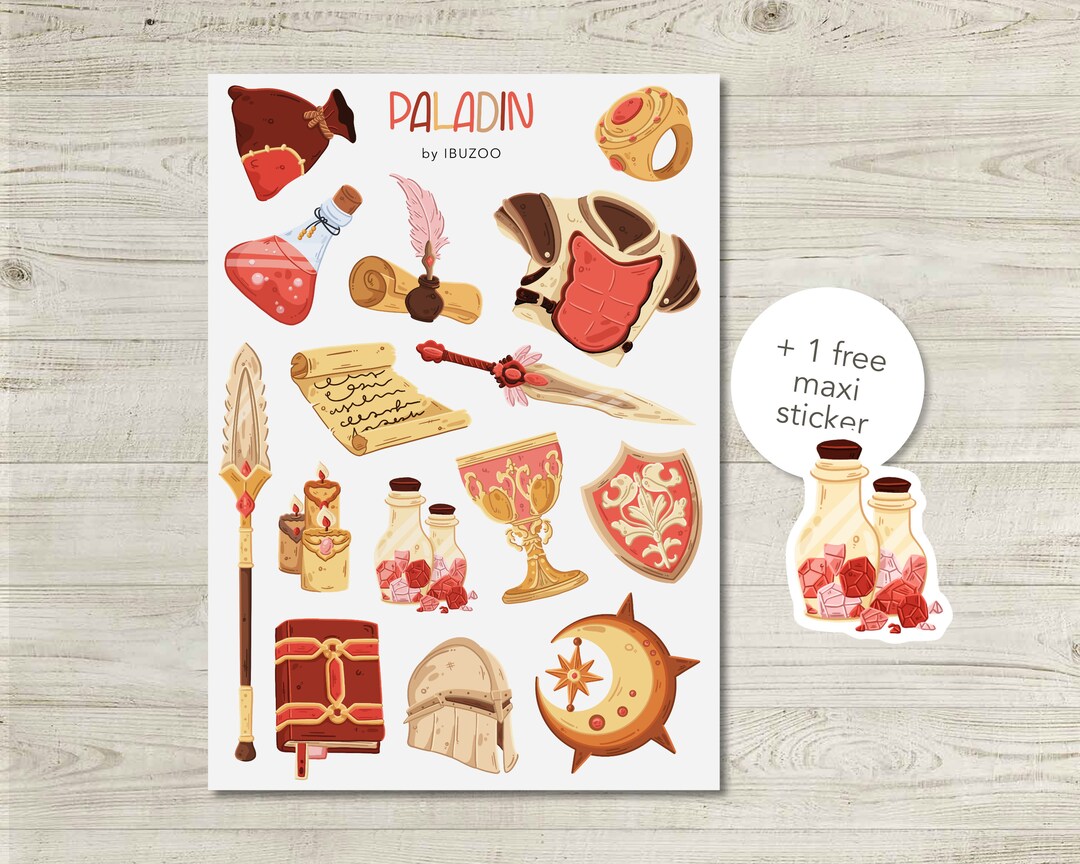 Sticker Sheet Paladin Bullet Journal Stickers Scrapbook Stickers ...