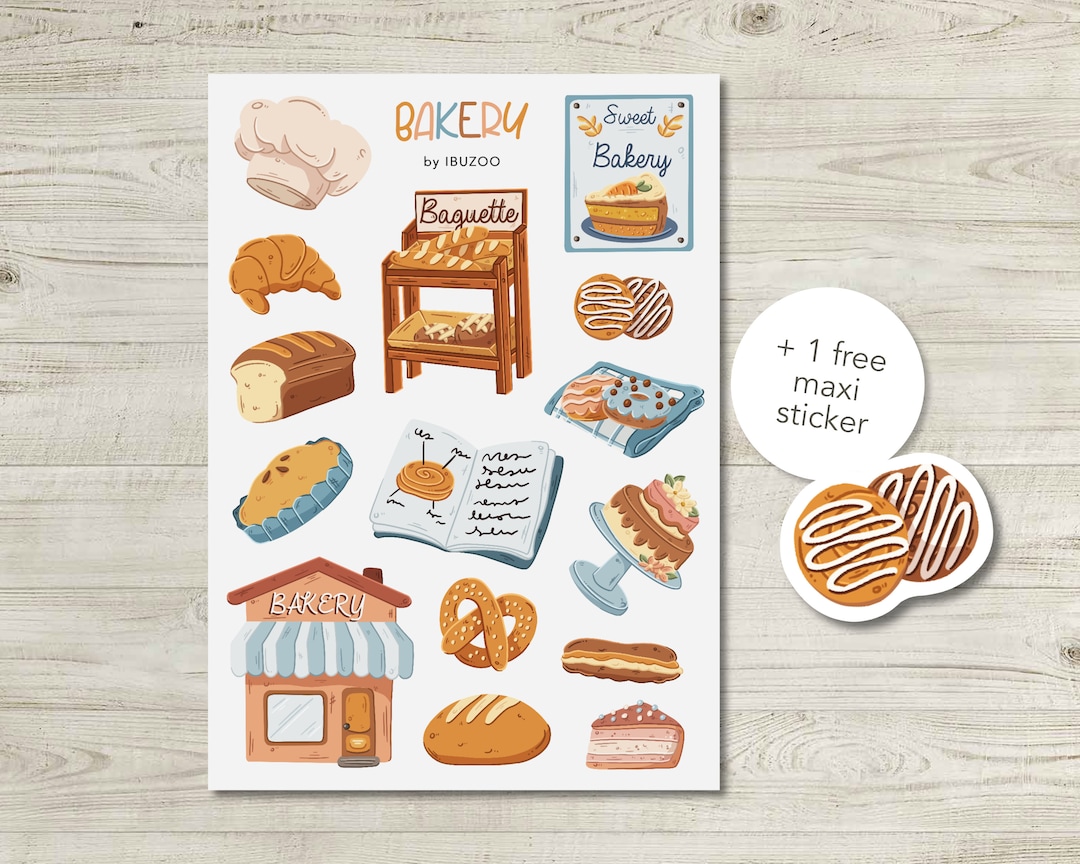 Sticker Sheet Bakery Bullet Journal Stickers Scrapbook Stickers Planner ...