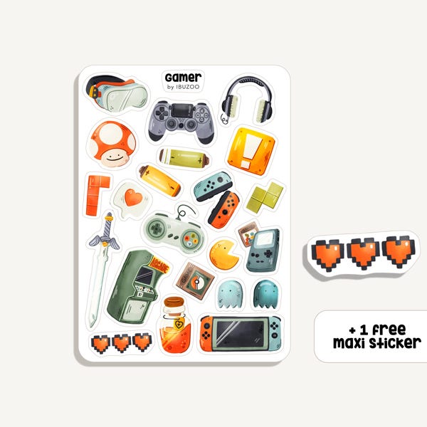 Retro Video Games Stickers - Etsy