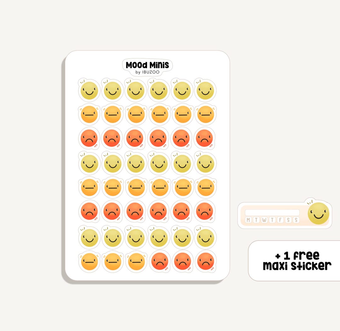 Sticker Sheet Mood Minis Bullet Journal Stickers Scrapbooking Planner ...