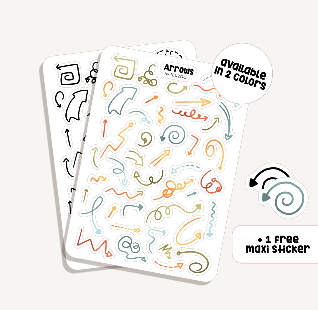 Sticker Sheet Arrows | Bullet Journal Stickers - Scrapbooking - Planner ...