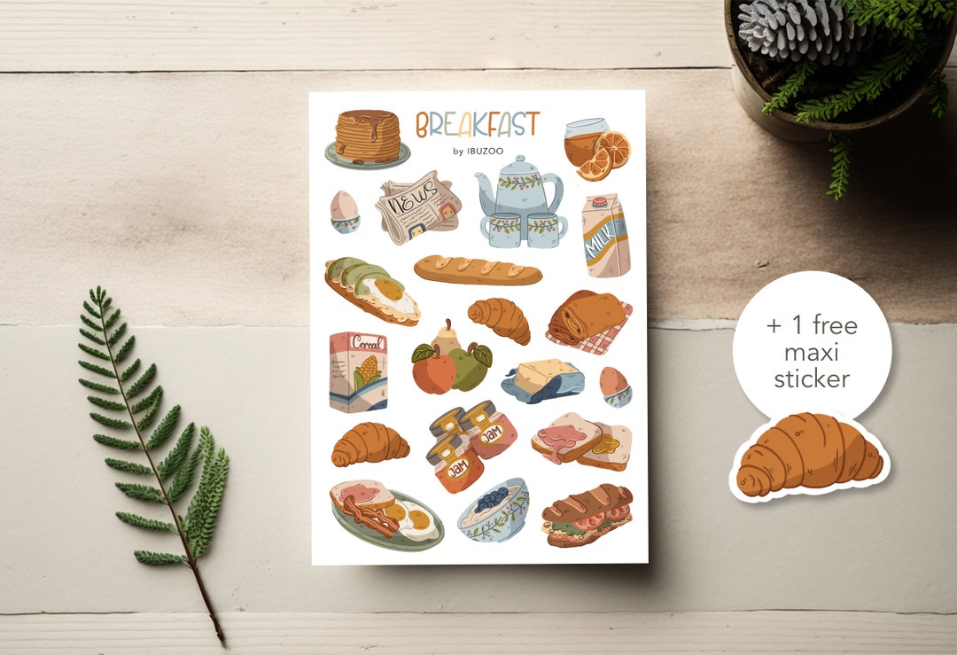 Sticker Sheet Breakfast Bullet Journal Stickers - Etsy