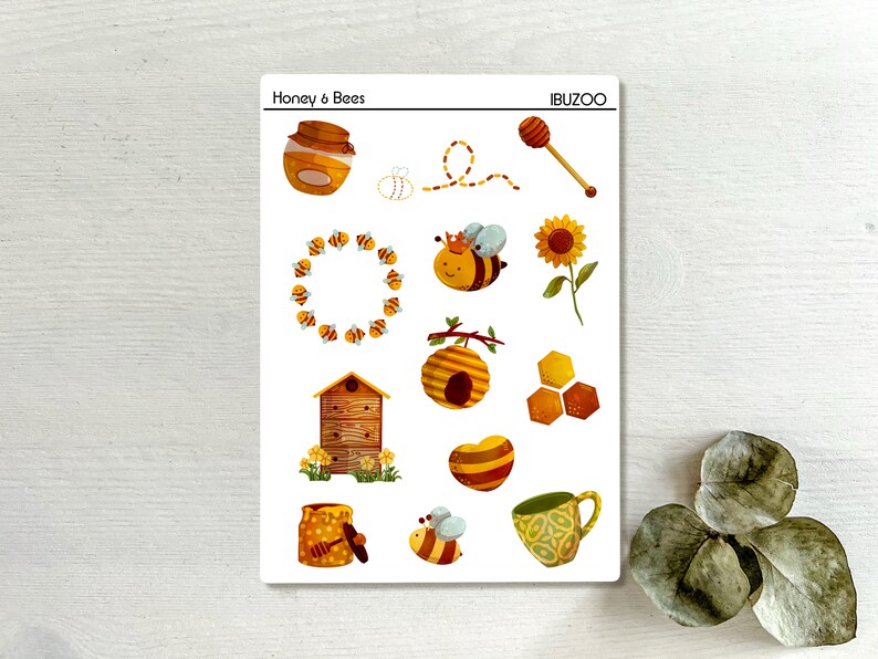 Sticker Sheet Honey & Bees Bullet Journal Stickers - Etsy