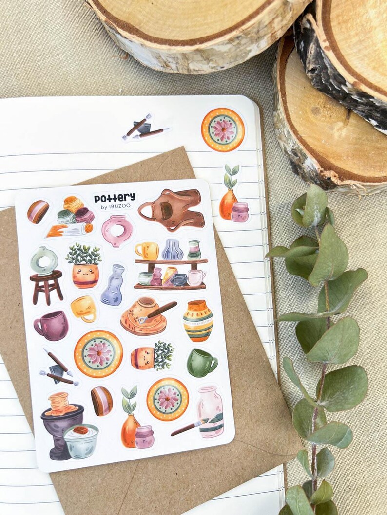 Sticker Sheet Pottery | Bullet Journal - Scrapbook - Planner ...