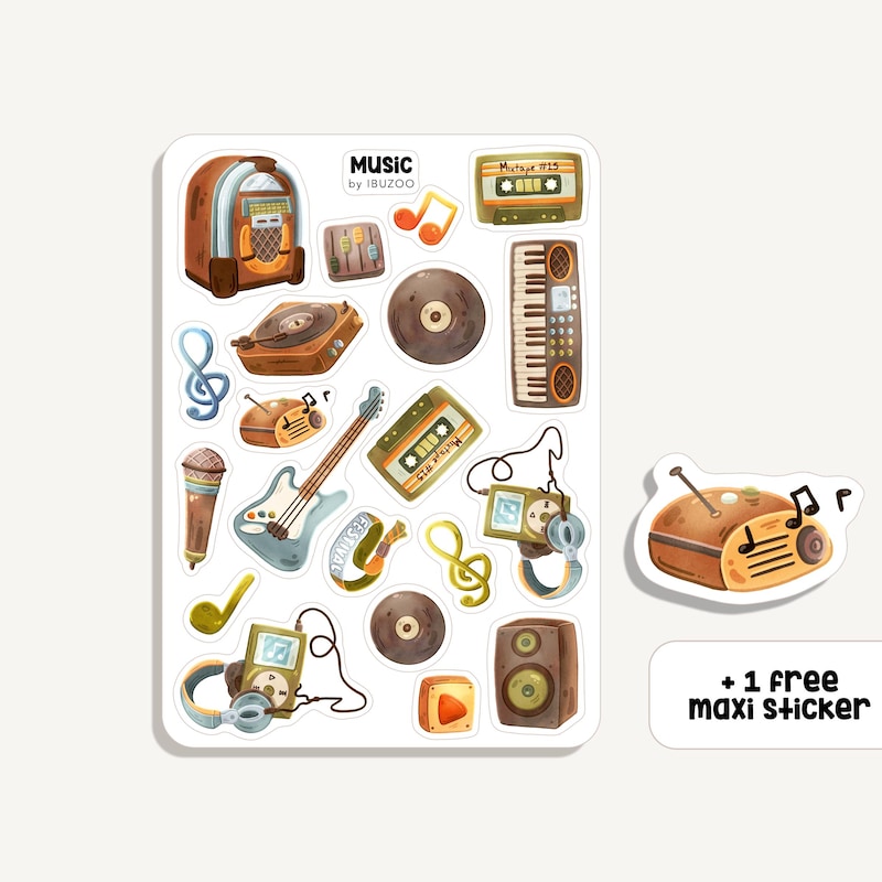 Music Sticker - Etsy
