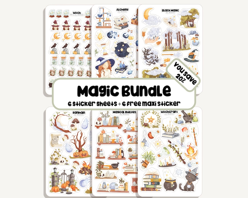 Sticker Sheet Witchcraft | Bullet Journal - Scrapbook - Planner ...