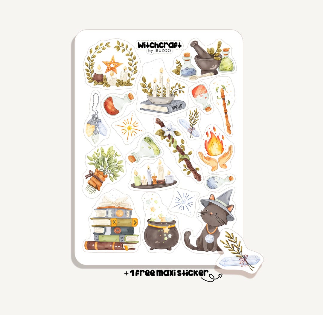 Sticker Sheet Witchcraft | Bullet Journal - Scrapbook - Planner ...