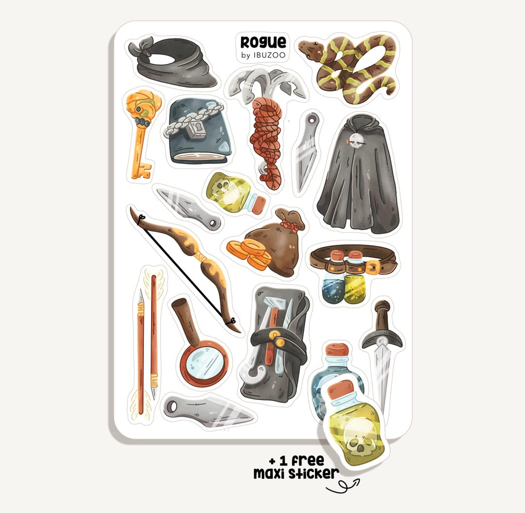 Sticker Sheet Rogue | Bullet Journal - Scrapbook - Planner - Decoration ...