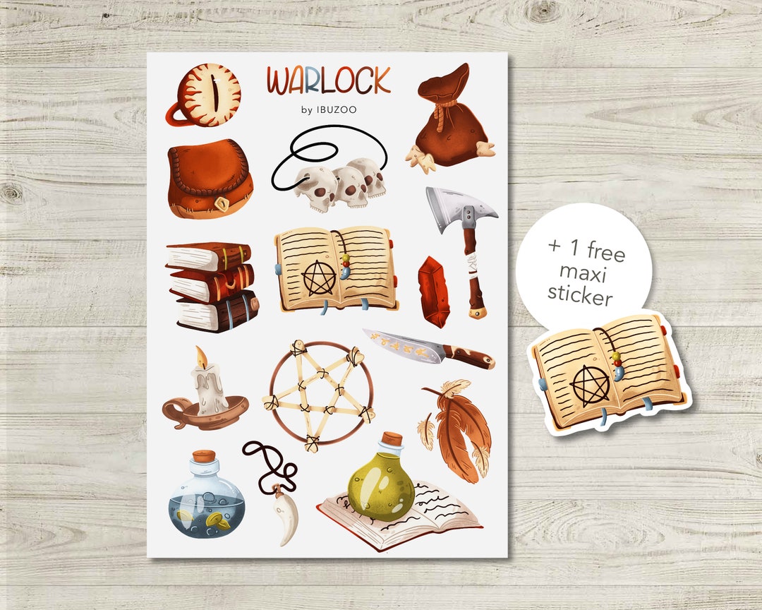Sticker Sheet Warlock Bullet Journal Stickers Scrapbook Stickers ...