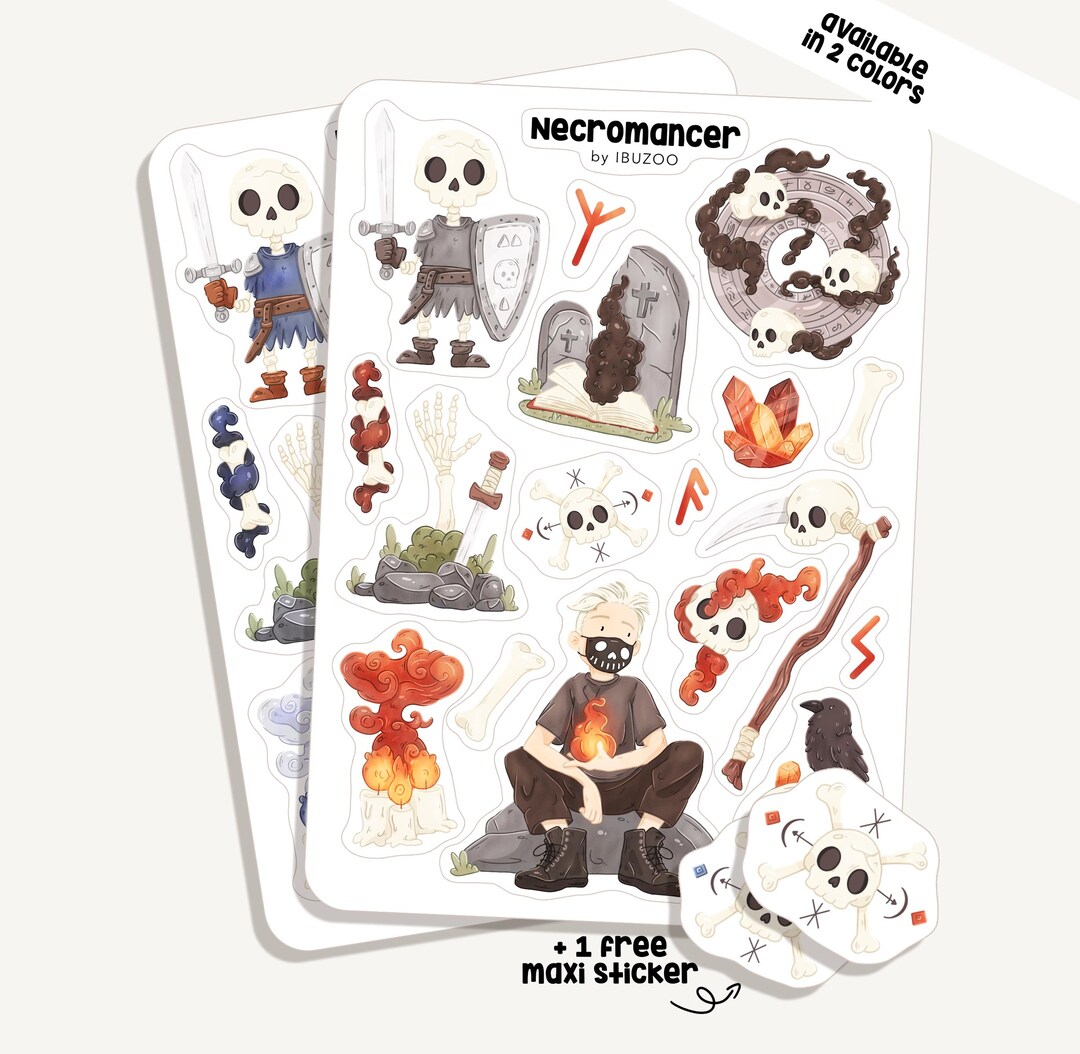 Sticker Sheet Necromancer | Bullet Journal - Scrapbook - Planner ...