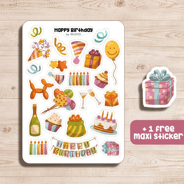 Happy Birthday Sticker - Etsy
