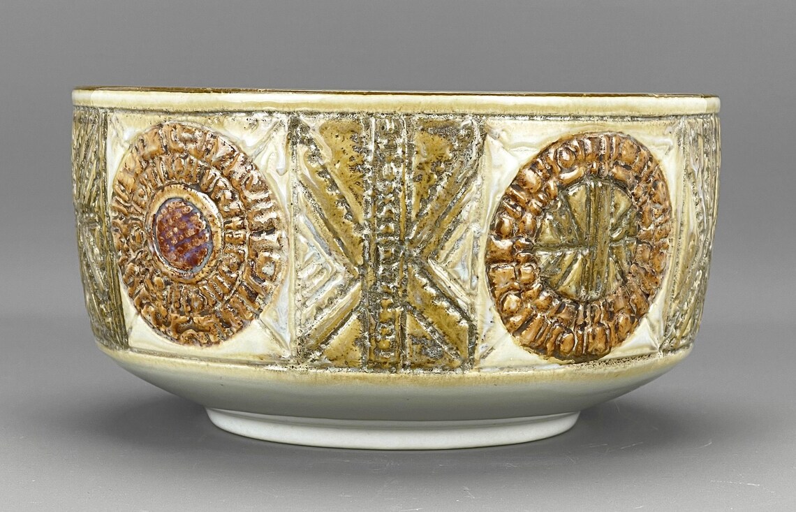 1960s KARI CHRISTENSEN Denmark ALUMINIA 'tenera Faience' Bowl - Limited ...