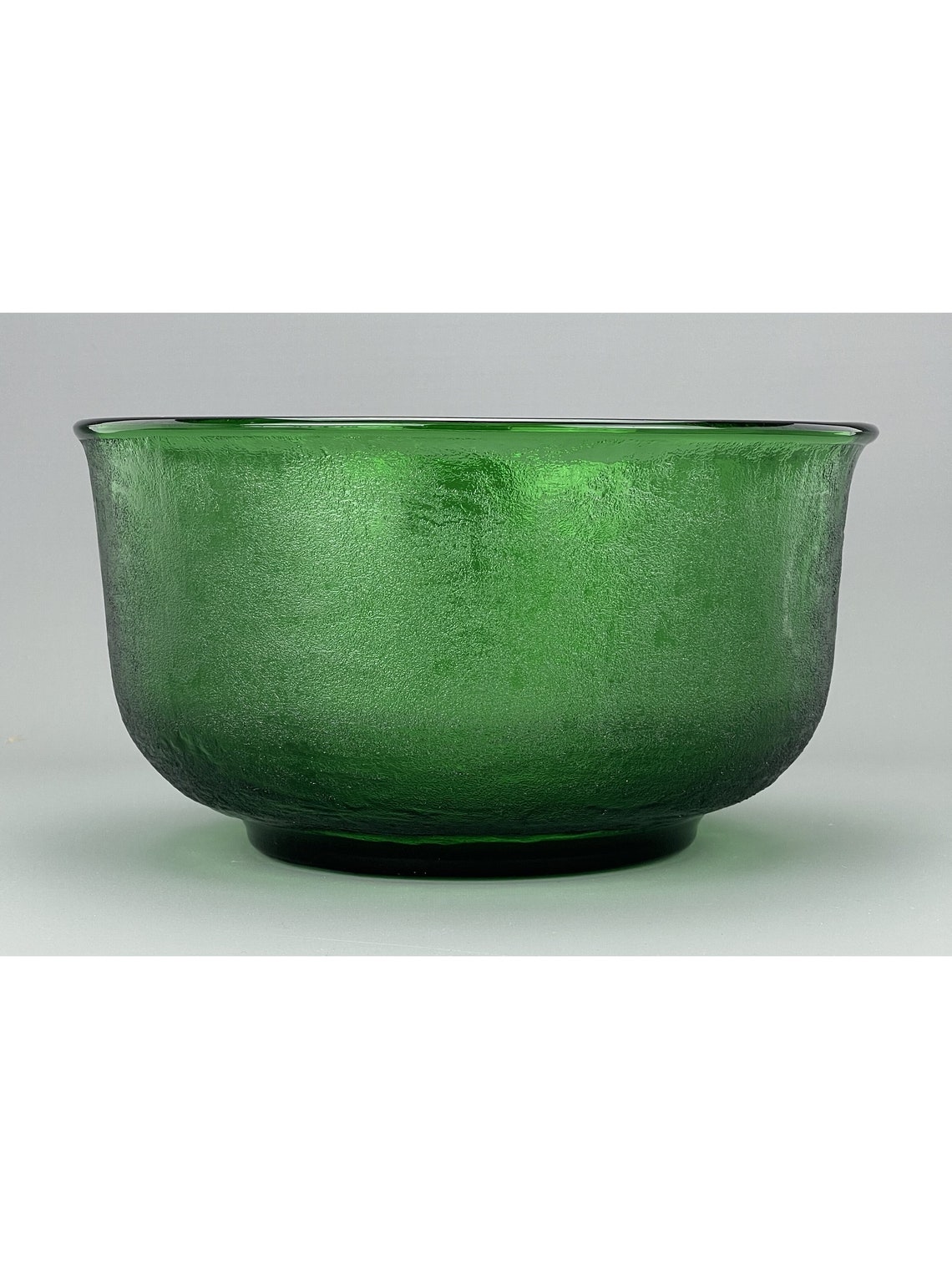 Vintage French ARCOROC SIERRA Large Textured Glass Bowl 22.5cm X 12cm 1 ...