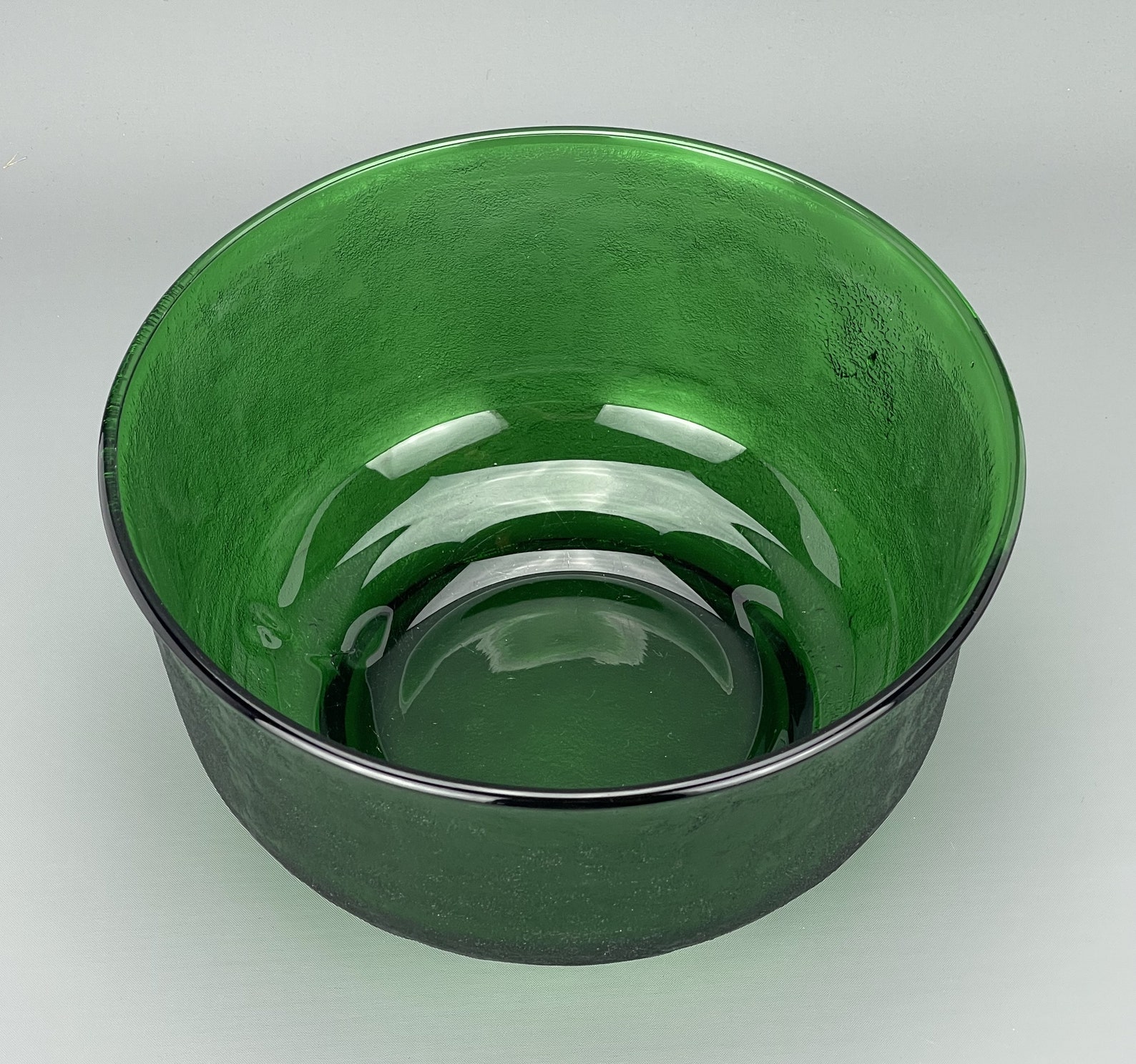 Vintage French ARCOROC SIERRA Large Textured Glass Bowl 22.5cm X 12cm 1 ...