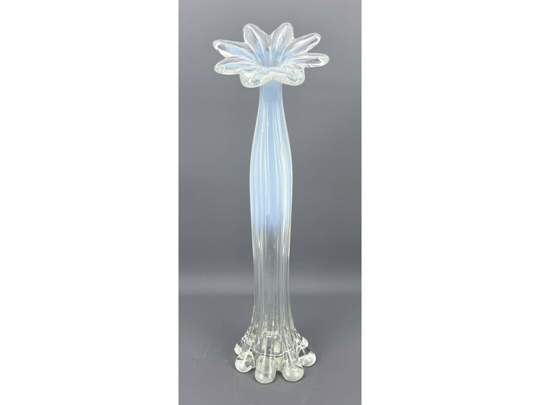 Beautiful HANDMADE Large ART GLASS 'single Stem' Flower Vase - Height ...