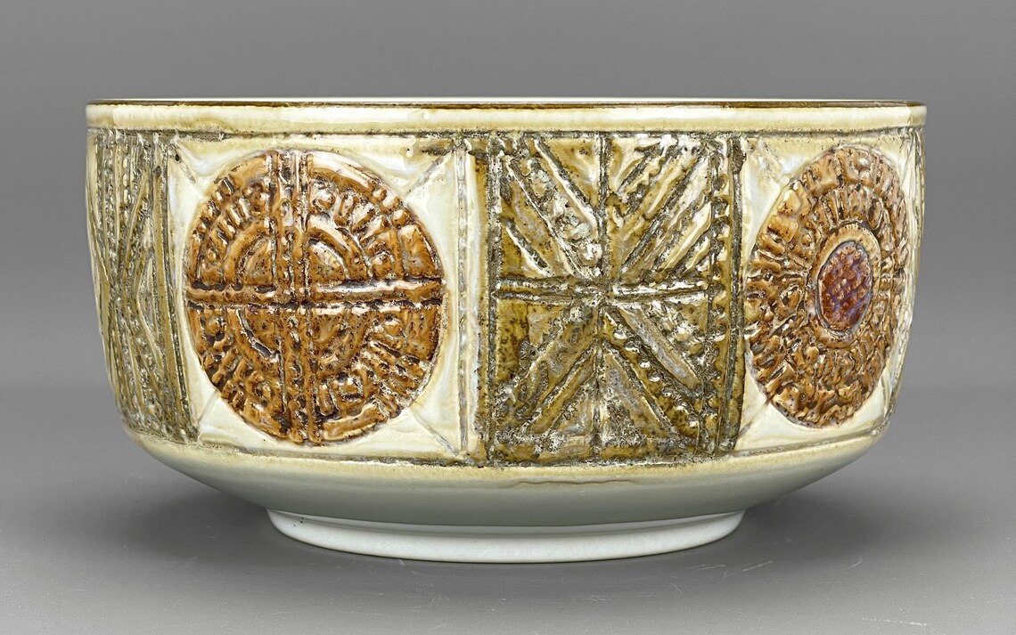 1960s KARI CHRISTENSEN Denmark ALUMINIA 'tenera Faience' Bowl - Limited ...