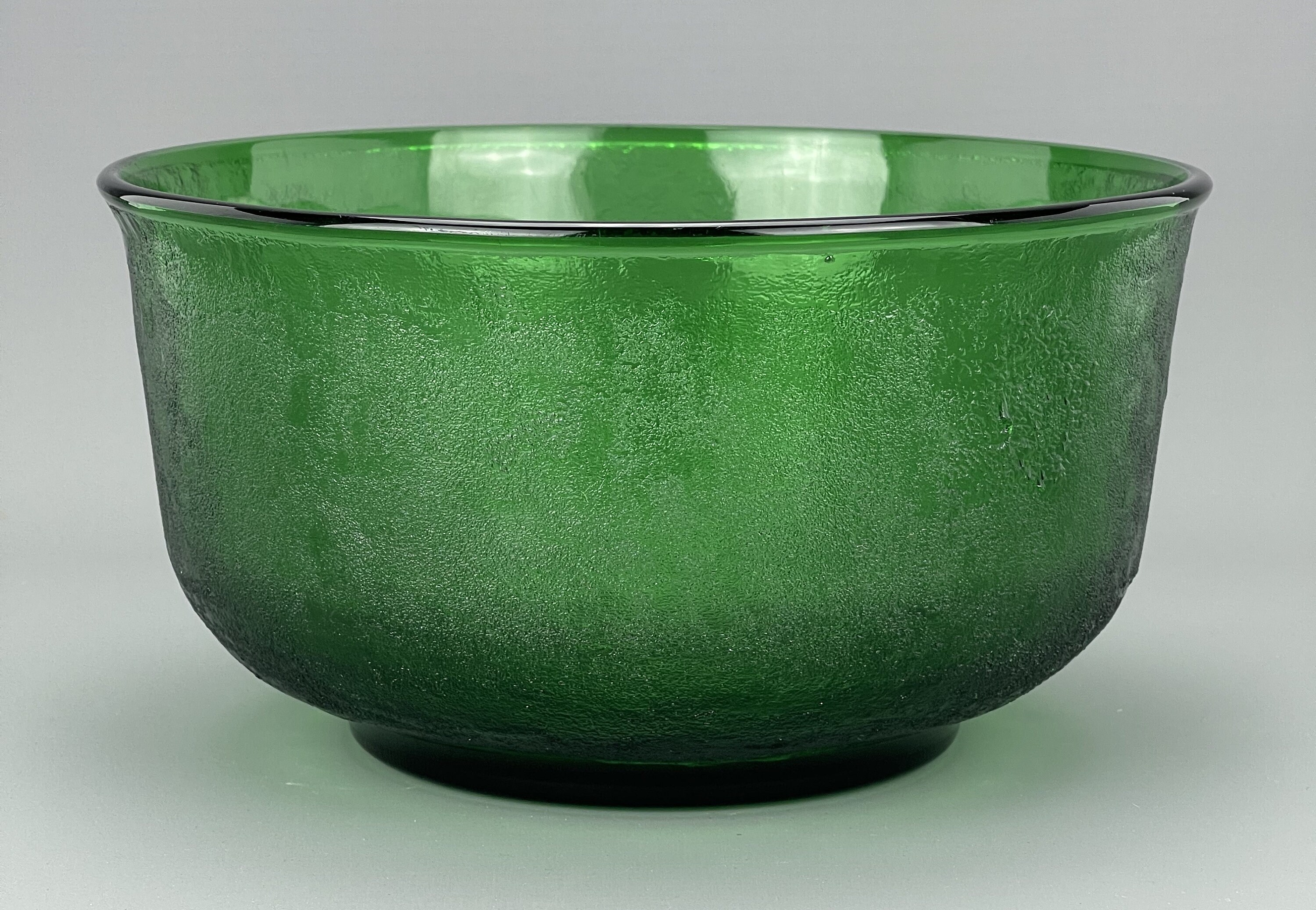 Vintage French ARCOROC SIERRA Large Textured Glass Bowl 22.5cm X 12cm 1 ...