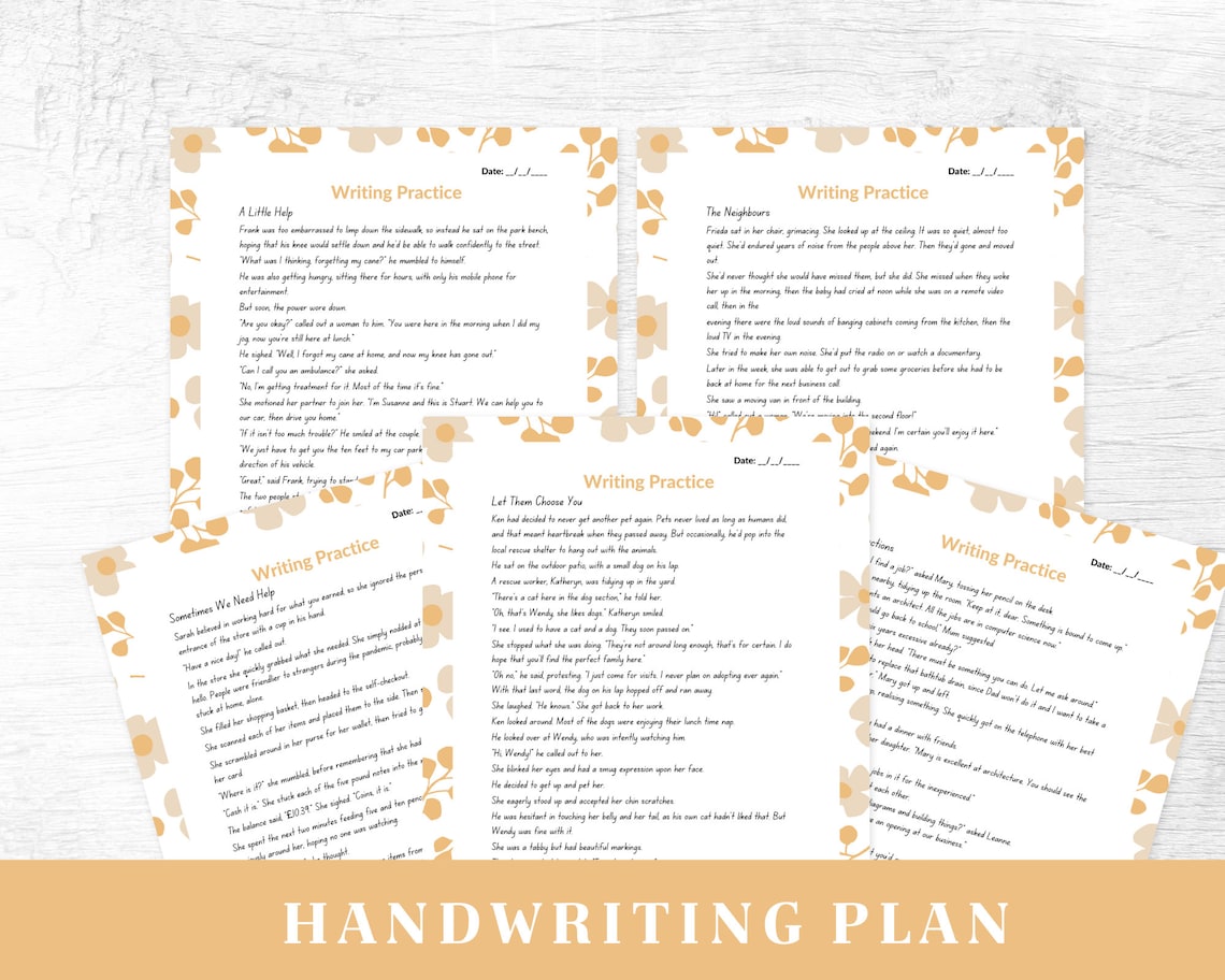 Printable Handwriting Practice Guide Neat Handwriting - Etsy