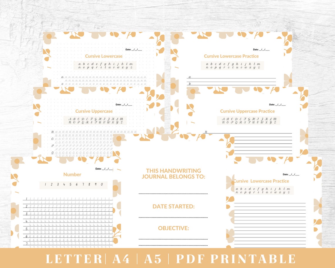Printable Handwriting Practice Guide Neat Handwriting - Etsy