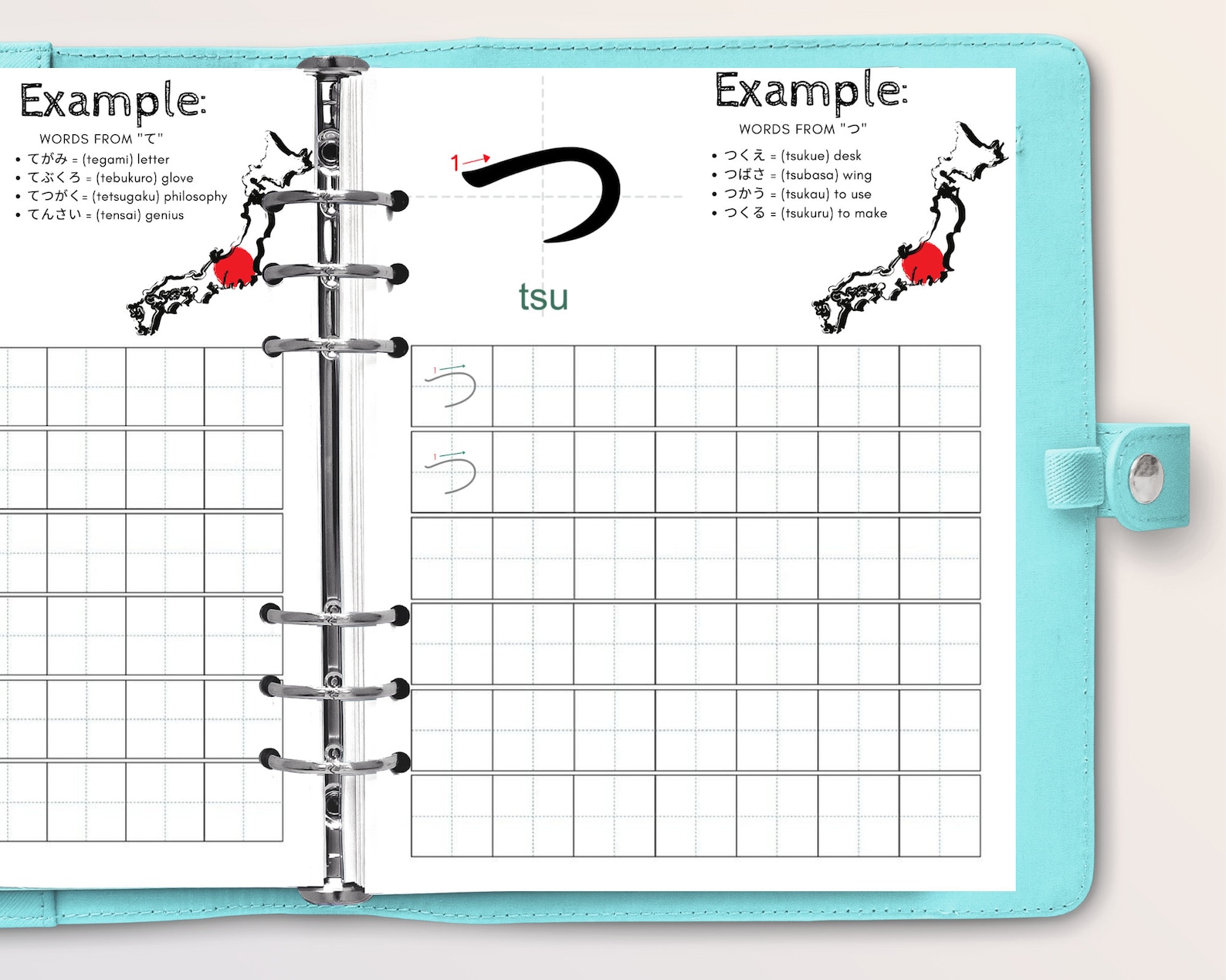 Japanese Alphabet Tracing | Printable Japanese Calligraphy Template ...