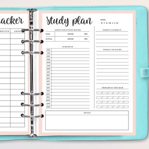 Study Planner Printable | Pink Floral Assignment Tracker | Digital ...
