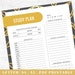 Study Planner Printable Gold Assignment Tracker Digital - Etsy