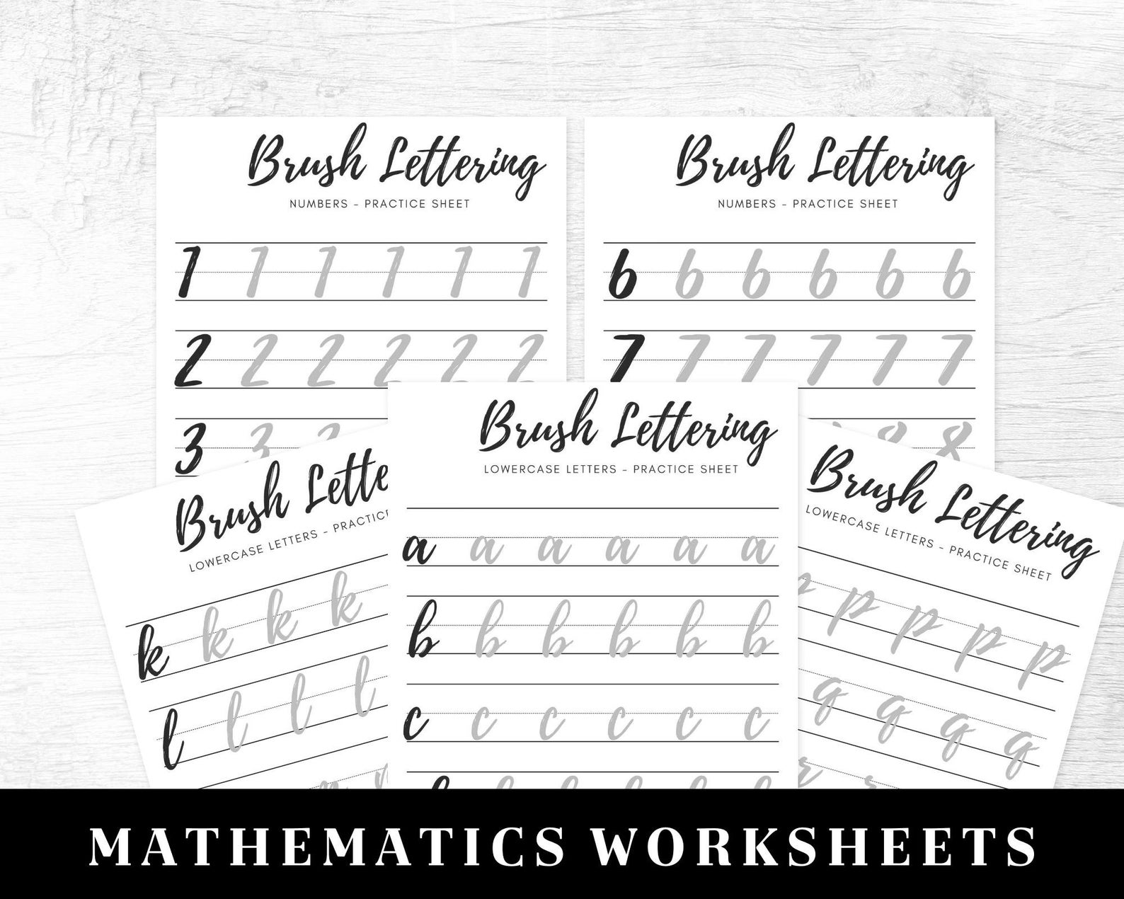 Learn Modern Calligraphy | Printable Hand Lettering Worksheet | Brush ...