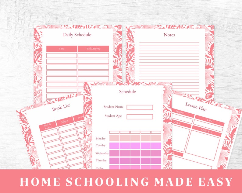 Printable Home School Planner | Homeschool Schedule | Printable Lesson ...
