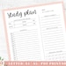 Study Planner Printable | Pink Floral Assignment Tracker | Digital ...