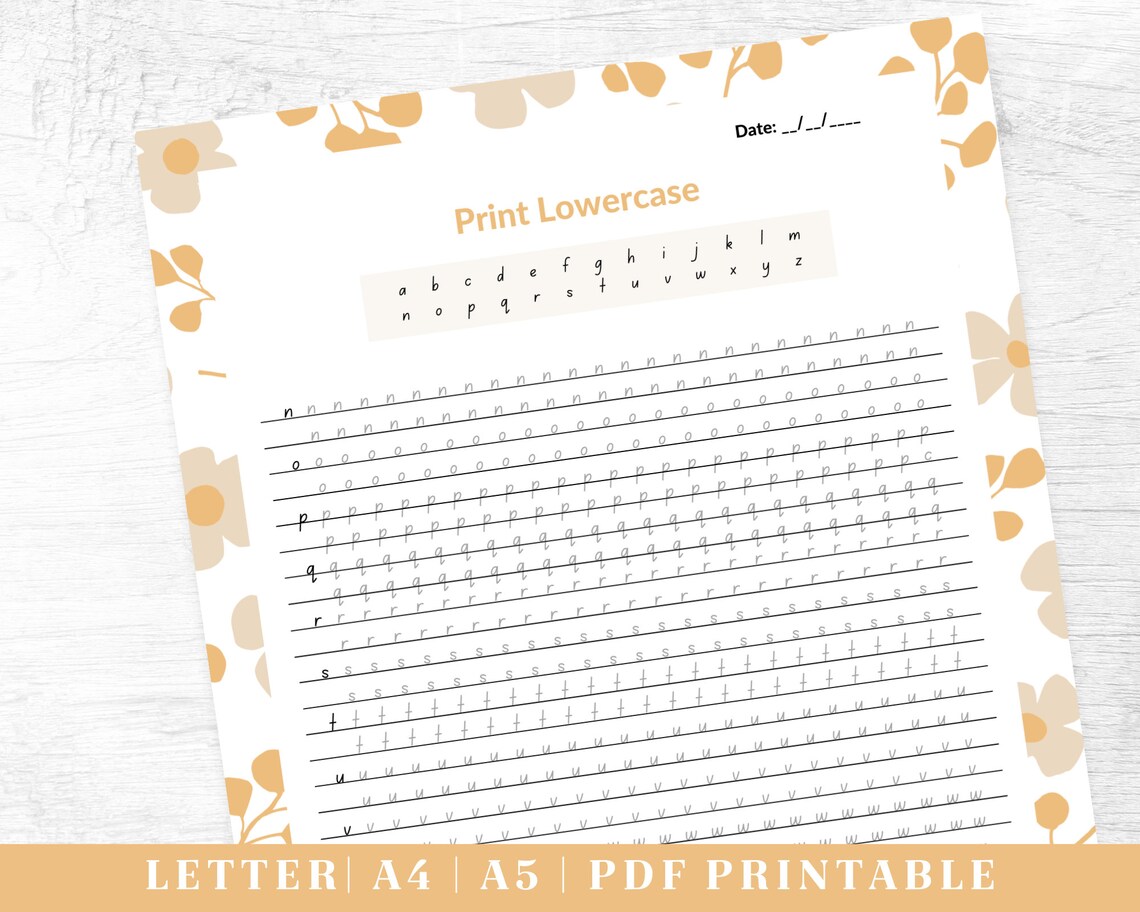 Printable Handwriting Practice Guide Neat Handwriting - Etsy