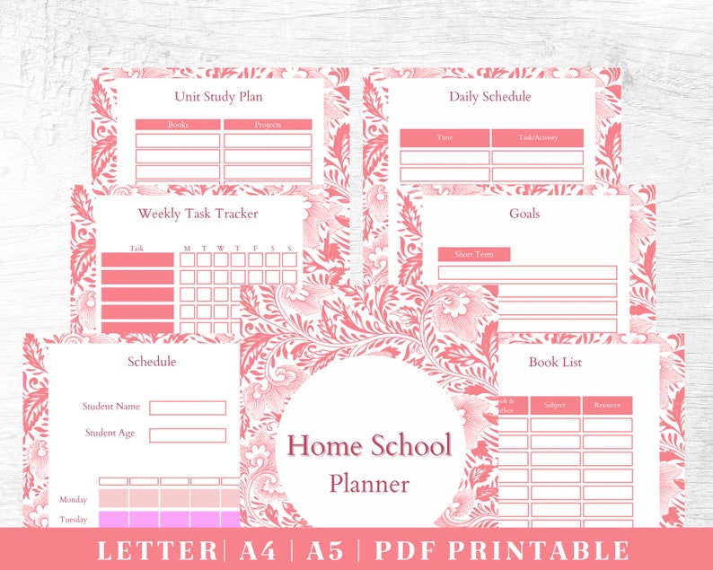 Homeschool Planner | Printable Kids Planner | Undated Digital Planner ...