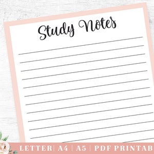Study Planner Printable | Pink Floral Assignment Tracker | Digital ...