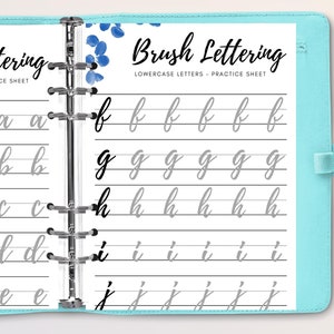 Learn Modern Calligraphy | Printable Hand Lettering Worksheet | Brush ...