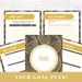 Goals Planner Printable | Gold Productivity Tracker | Digital Download ...