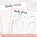 Study Planner Printable | Pink Floral Assignment Tracker | Digital ...