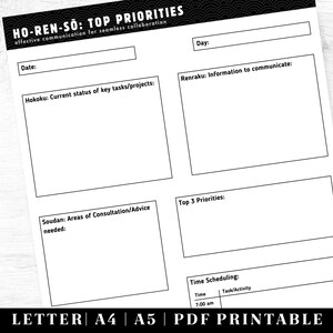 Printable Daily Planner | Japanese Stationery | Kanban Planner Inserts ...
