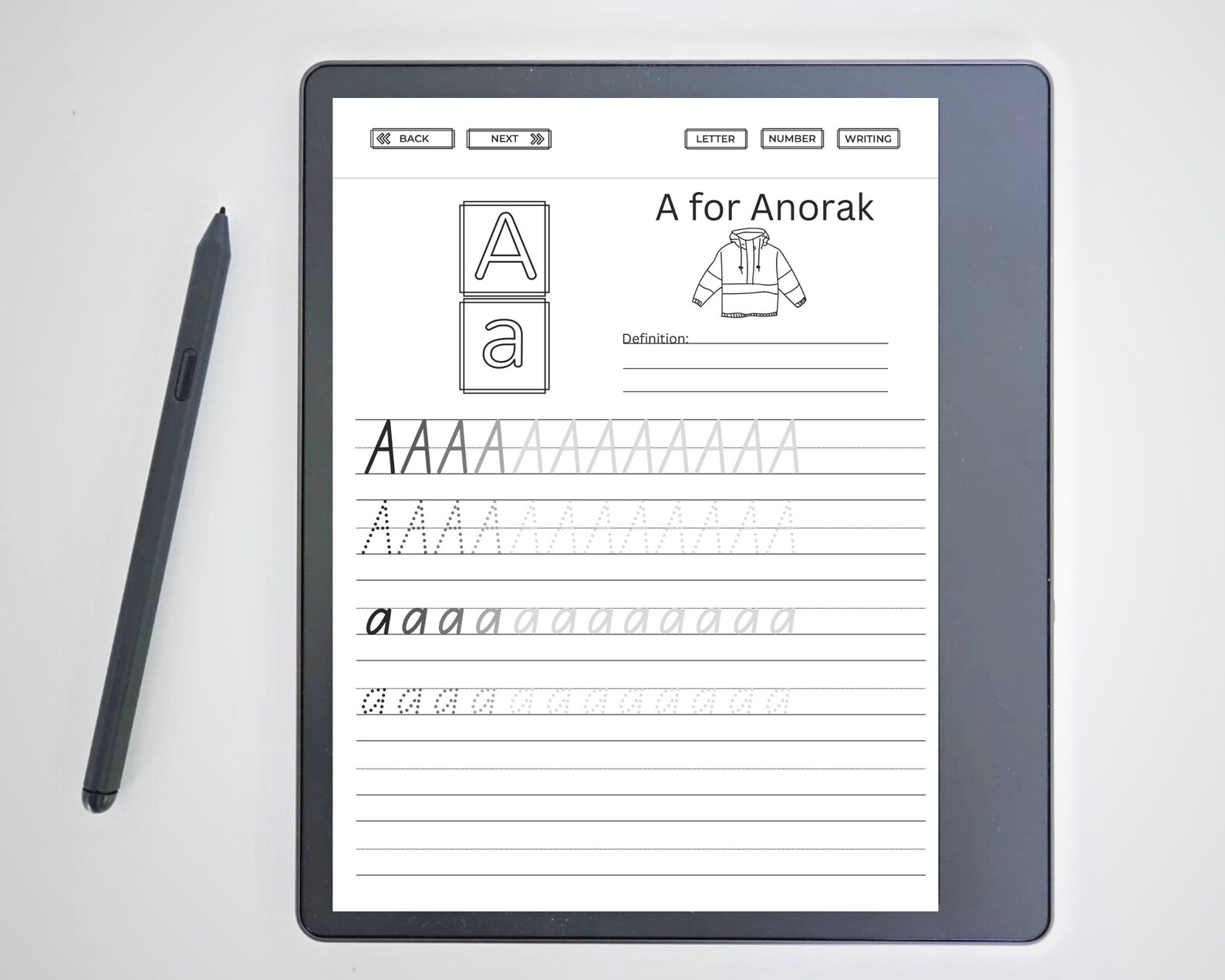 Handwriting Practice Worksheets for Kindle Scribe Kindle Scribe Template Neat Handwriting ...