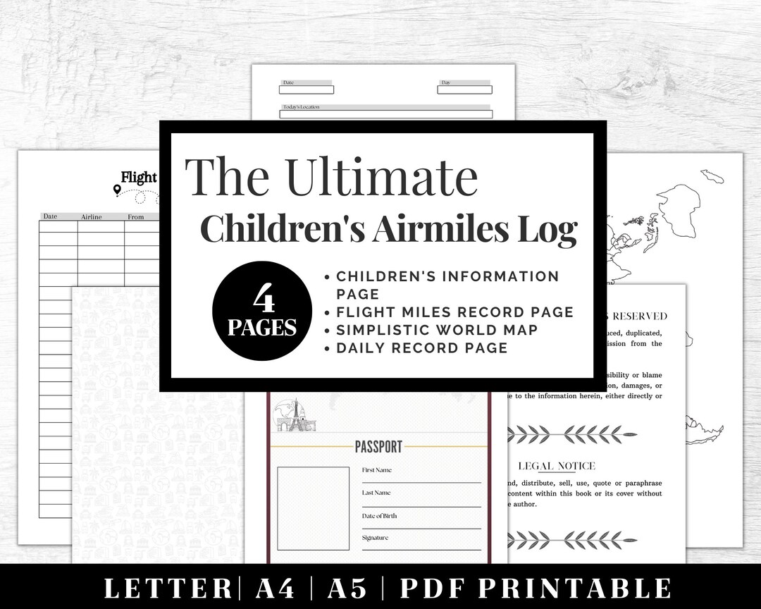 Printable Kids Travel Journal | Travel Lover Gift | Digital Vacation ...