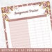 Study Planner Printable | Rose Gold Assignment Tracker | Digital ...